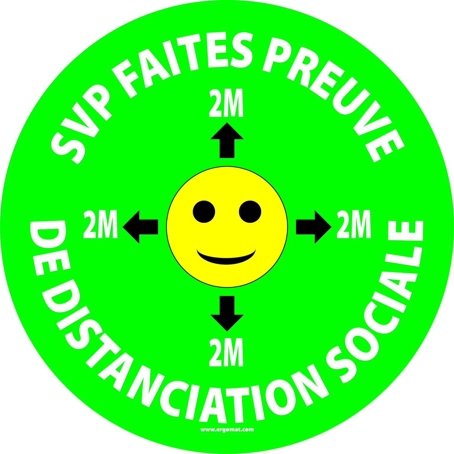 Affiche de Distanciation Sociale - Graphique B2B - More4Floors