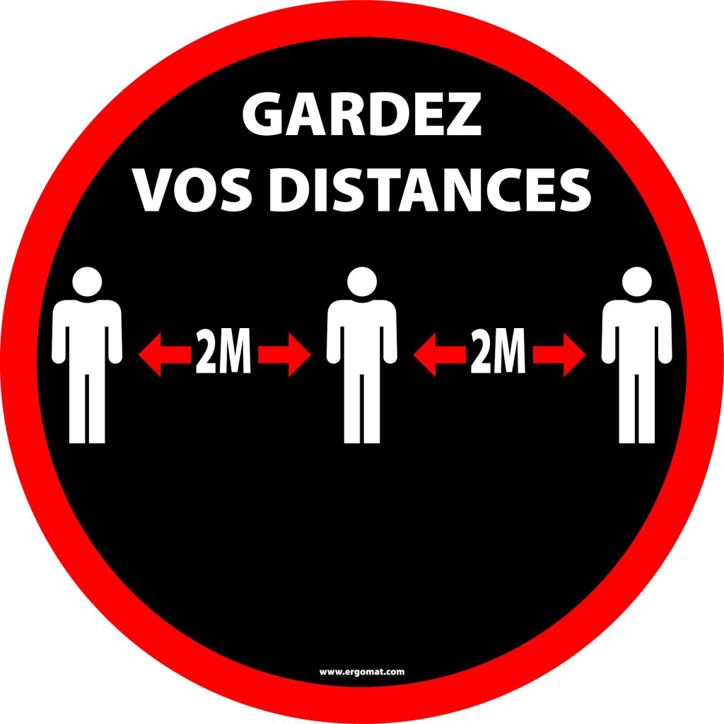 Affiche de Distanciation Sociale - Graphique RR - More4Floors