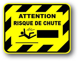 DuraSign pictogramme ATTENTION RISQUE DE CHUTE - More4Floors