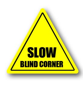DuraSign pictogram TRIANGULAR SLOW BLIND CORNER - More4Floors